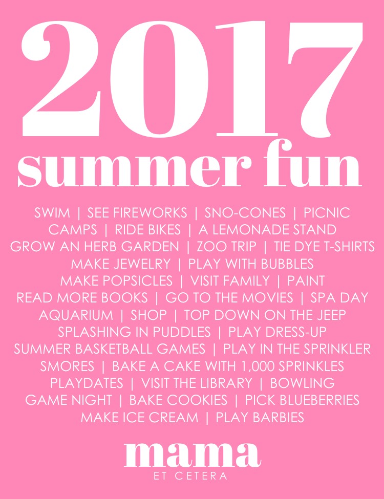 SUMMER BUCKET LIST